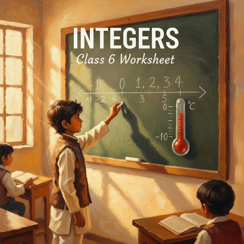 Integers Class 6 Worksheet — Free PDF Download with Answers | SparkEd Math
