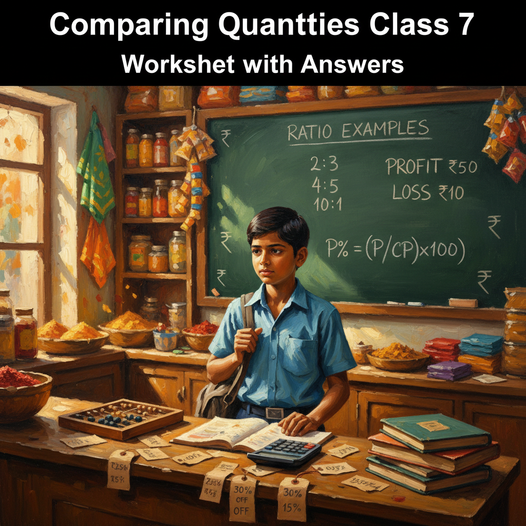 Comparing Quantities Class 7 Worksheet — Free PDF Download with Answers ...