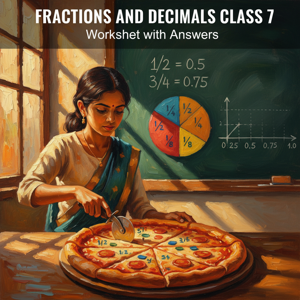 Fractions and Decimals Class 7 Worksheet — Free PDF Download with ...