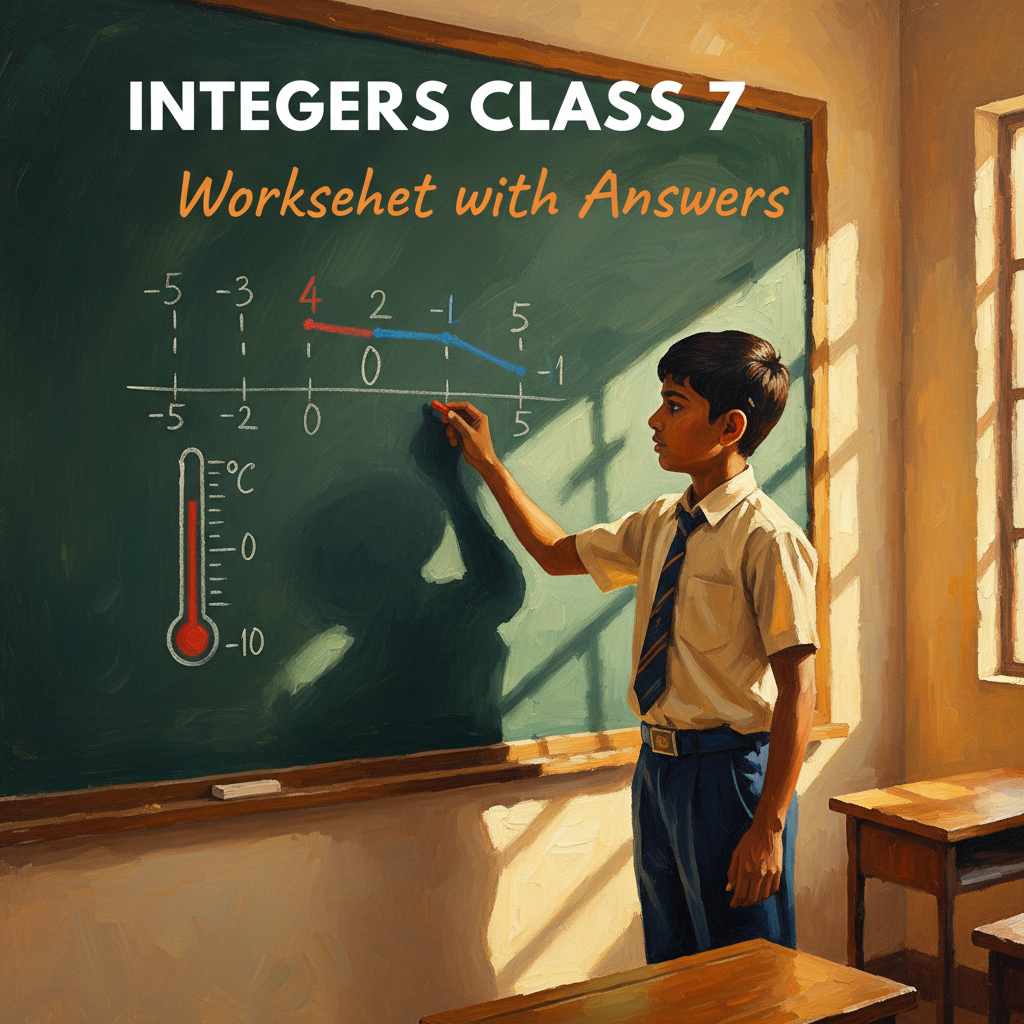 Integers Class 7 Worksheet — Free PDF Download with Answers | SparkEd Math
