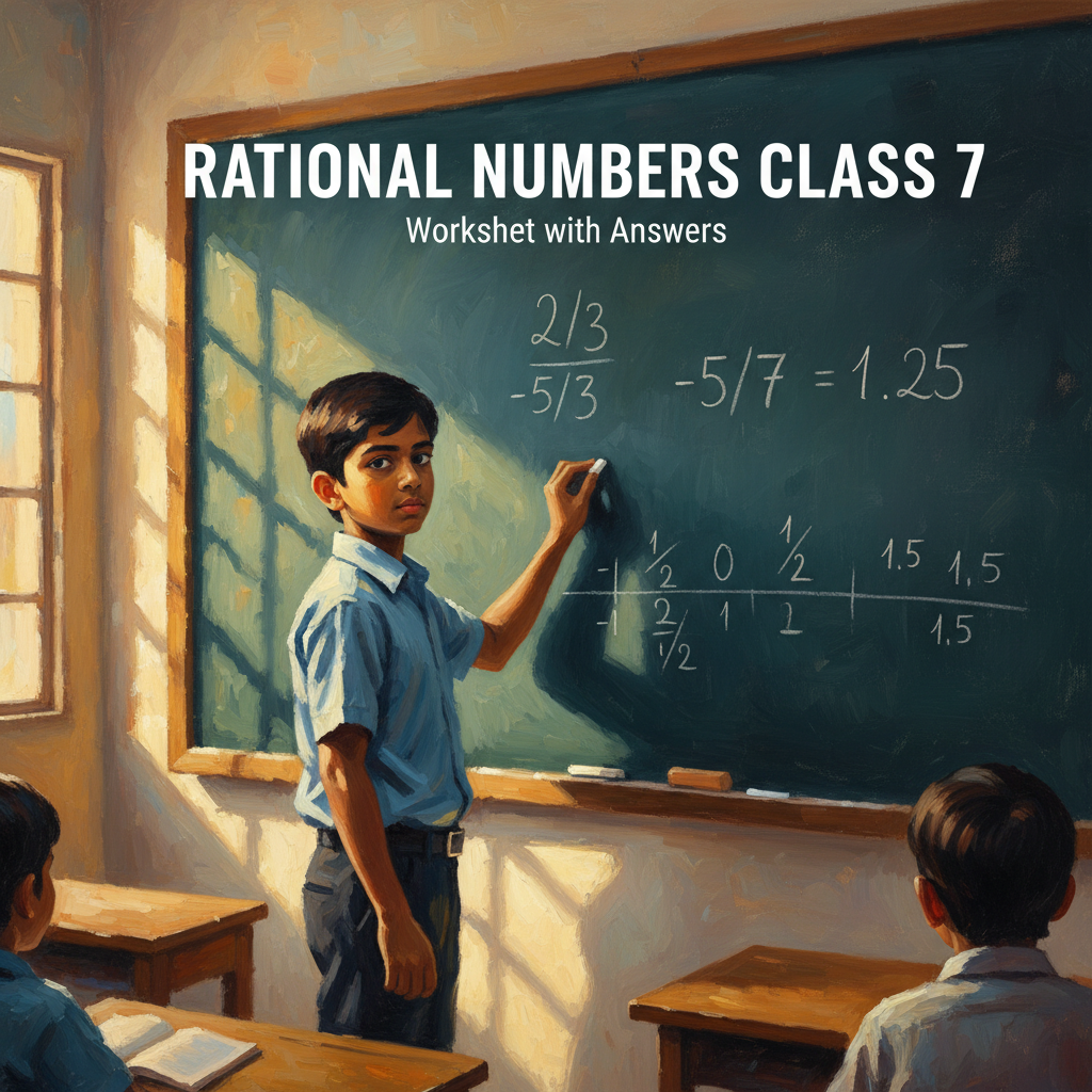 Rational Numbers Class 7 Worksheet — Free PDF Download with Answers ...